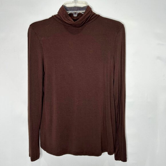 Dress Barn | Tops | Dress Barn Womans Top M Turtleneck Brown Long ...